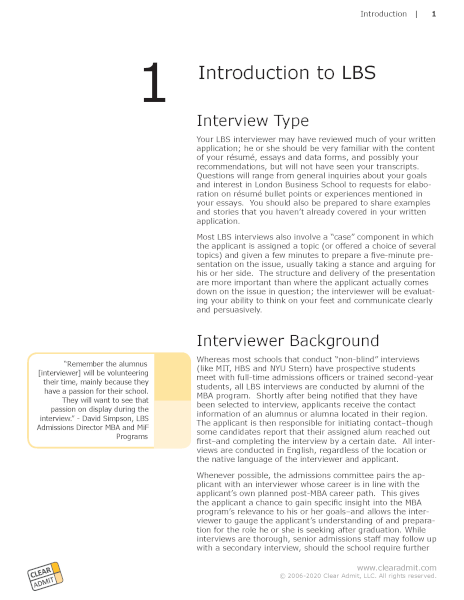 MBA Interview Guide - London Business School